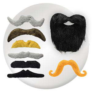 Fake Beards and Mustaches for Costumes | Windy City Novelties