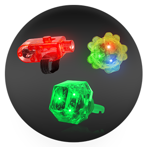 LED Light Up Rings in Bulk | LED Flashing Rings | Windy City Novelties