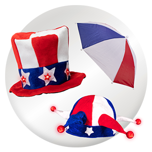Patriotic Hats | Red, White and Blue Hats | Windy City Novelties