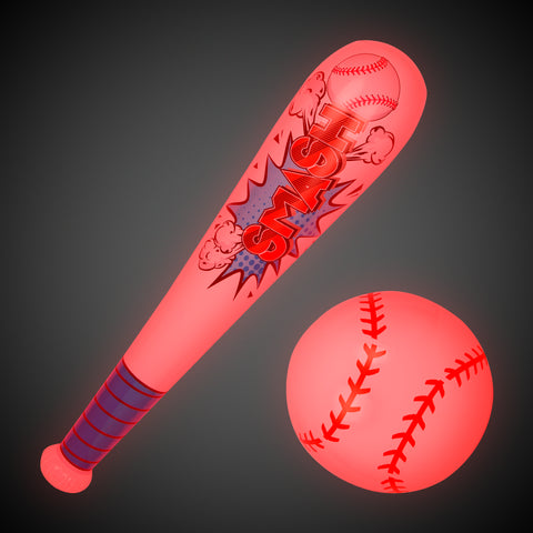 LED Inflatable Baseball & Bat Set | Light-Up Baseball & Bat – Windy ...