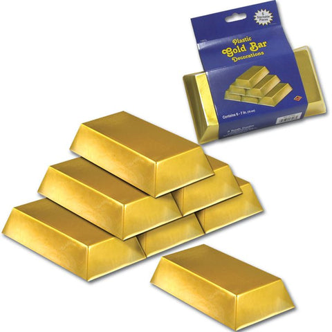 Plastic Gold Bar Party Decorations | Windy City Novelties