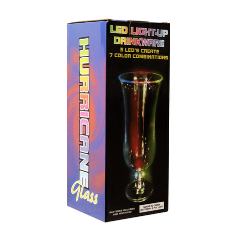 LED Hurricane Glass - 16 oz | Hurricane Cocktail Glass – Windy City ...