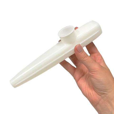 White Plastic Kazoo - 8" | Toy Kazoo | Windy City Novelties