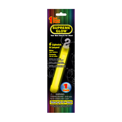 Yellow Glow Stick-6"-Retail Pack – Windy City Novelties