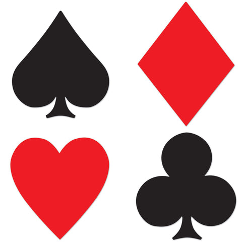 Playing Card Suit Cutouts - 4 pack – Windy City Novelties