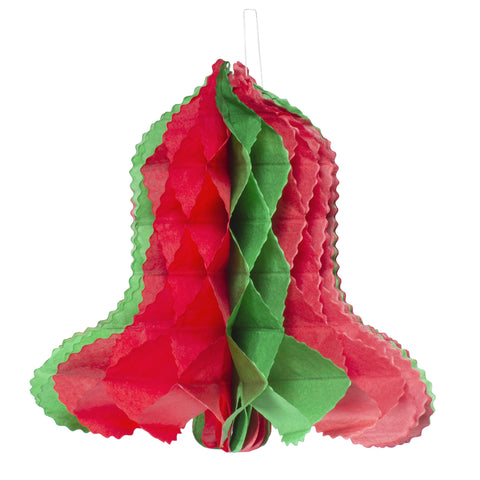 Red & Green 12" Tissue Bell – Windy City Novelties