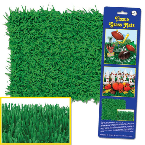 Green Tissue Grass Mats for Decoration | Grass Mats – Windy City Novelties