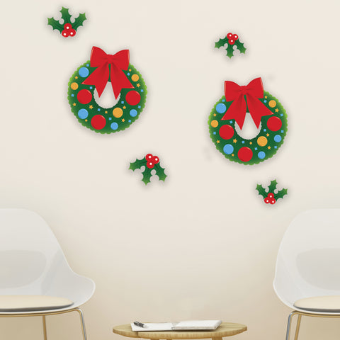 Holly & Wreath Christmas Cutouts - 6 pack – Windy City Novelties